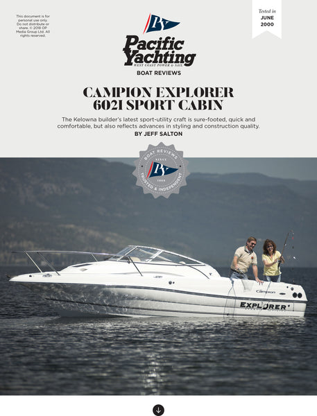 Campion Explorer 602i Sport Cabin [Tested in 2000] – OP Media Group